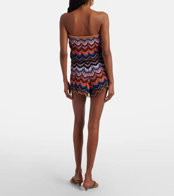 Faithfull The Brand Azul Crochet Cotton-blend Romper