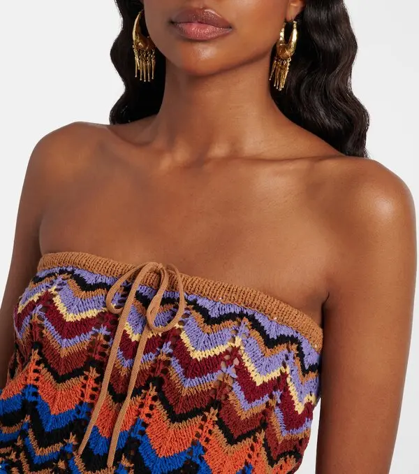 Faithfull The Brand Azul Crochet Cotton-blend Romper