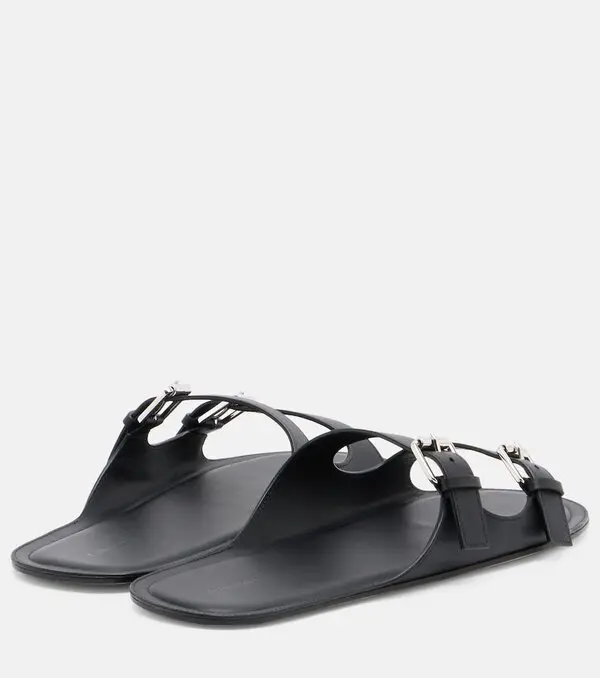 CHRISTEN Double Belt Leather Sandals