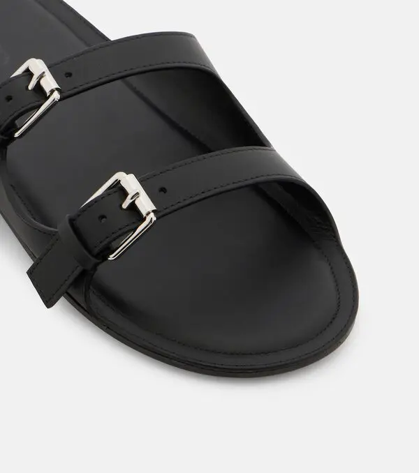 CHRISTEN Double Belt Leather Sandals