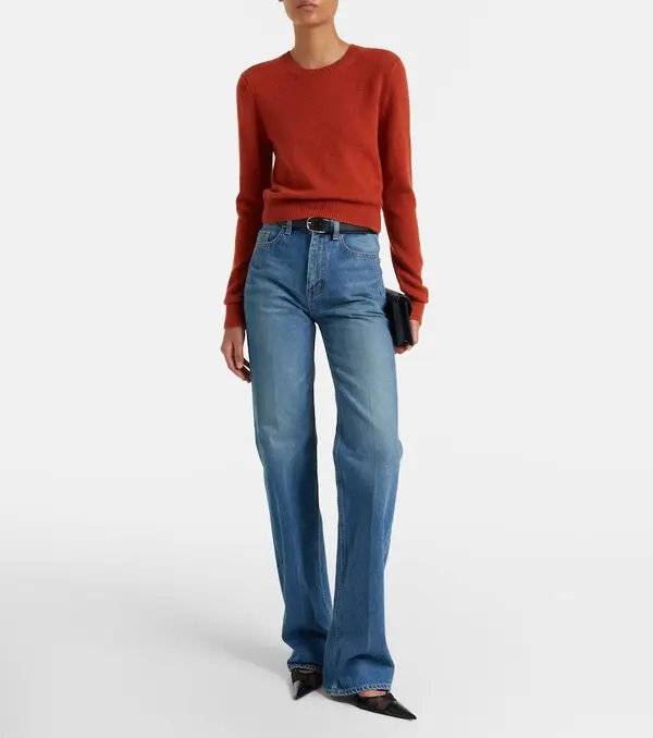 Saint Laurent Cropped Cashmere Sweater