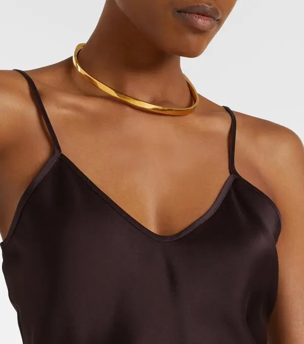 Max Mara Crepe Satin Camisole - Brown