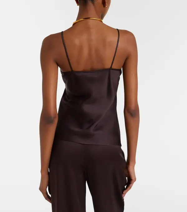 Max Mara Crepe Satin Camisole - Brown