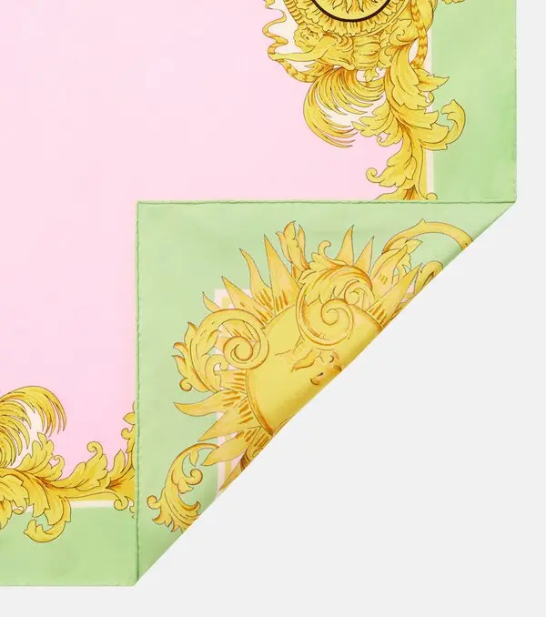 Versace Printed Silk Twill Scarf
