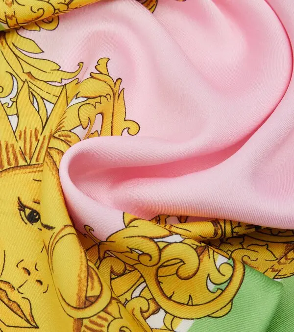 Versace Printed Silk Twill Scarf