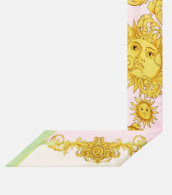 Versace Printed Silk Twill Scarf