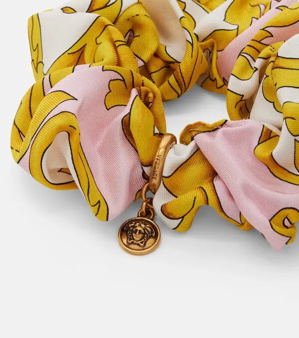 Versace Medusa Printed Silk Scrunchie