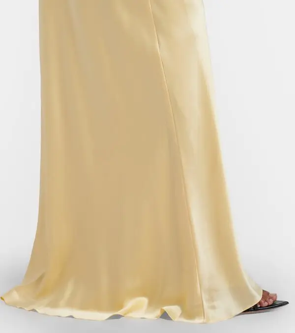 THE SEI Draped Silk Satin Gown