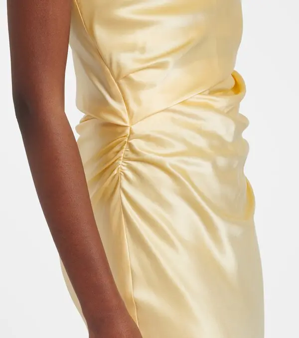 THE SEI Draped Silk Satin Gown