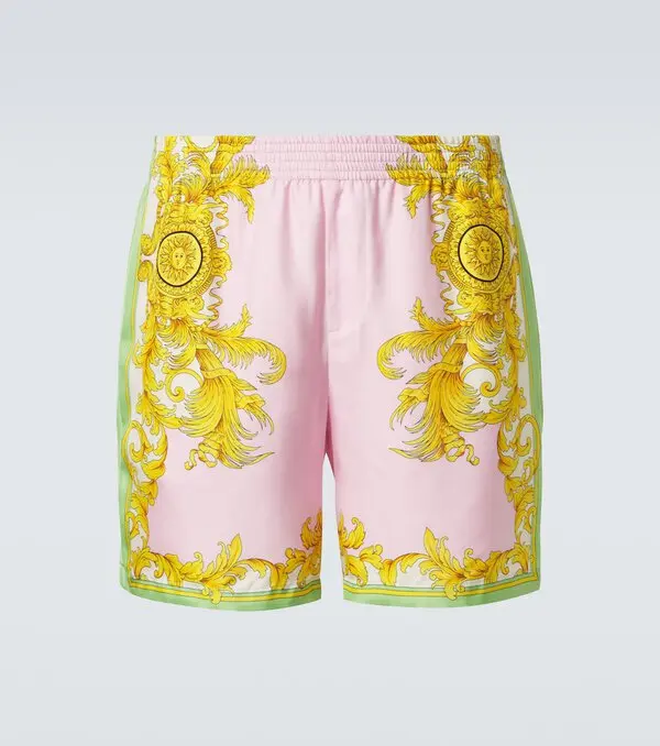 Versace Printed Silk Shorts - Multicoloured