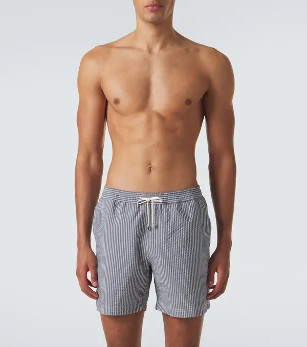 Sunspel Striped Swim Trunks - Blue