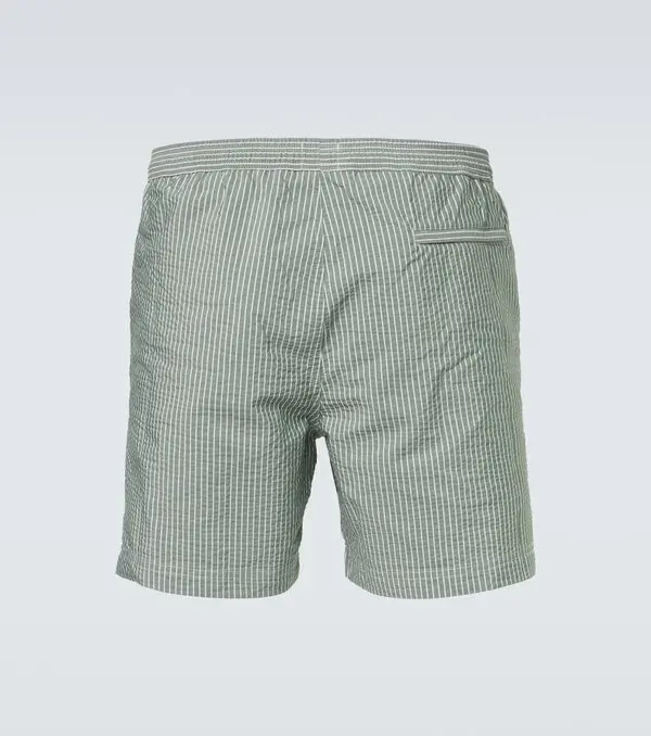 Sunspel Striped Swim Trunks - Green