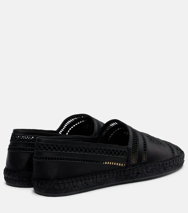 Tory Burch Open Weave Espadrilles - Black