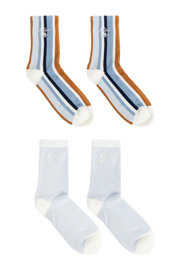 ADIDAS ORIGINALS Two-pack Striped Crew Socks
