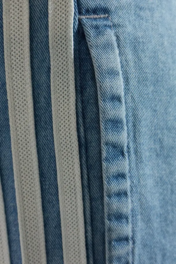 ADIDAS ORIGINALS Relaxed Fit Denim Shorts With Side Stripes