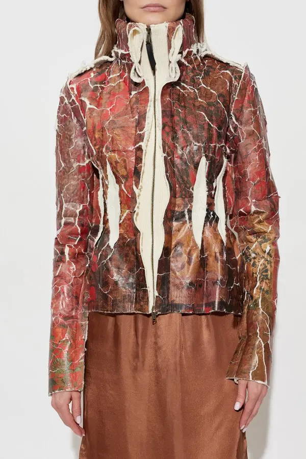 MAISON MARGIELA Vintage Effect Leather Jacket