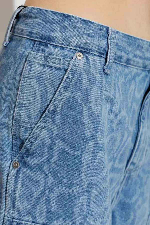 Carhartt Work In Progress Snake Pattern Bermuda Shorts