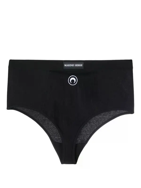 MARINE SERRE Crescent Moon Organic-cotton Briefs - Black