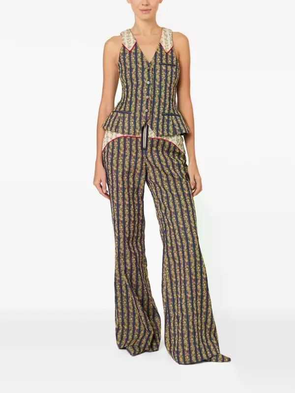 Rosie Assoulin Floral Print V-neck Vest