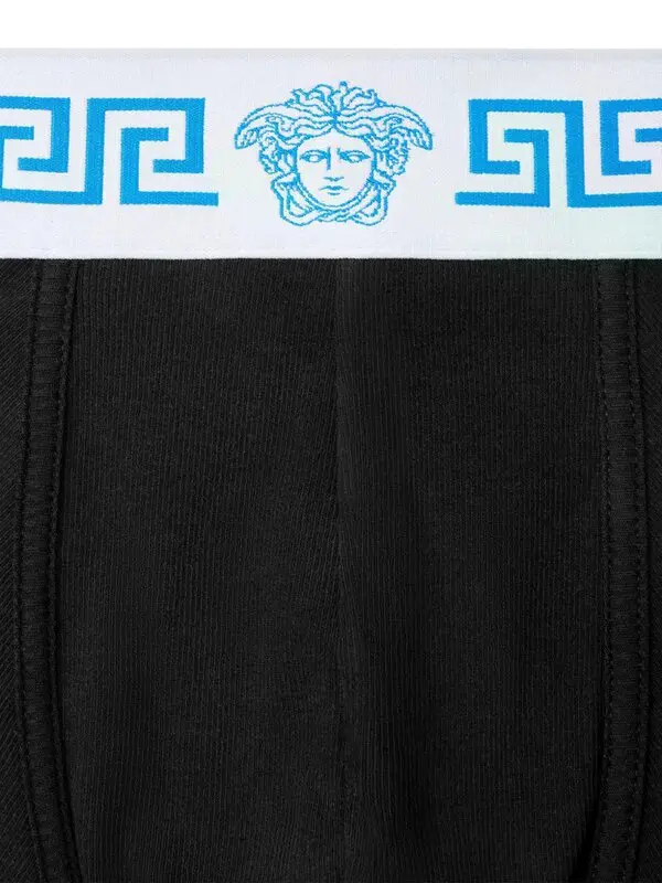 Versace Ribbed Cotton-jersey Trunks