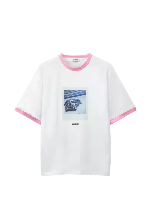 Versace Printed Cotton-jersey T-shirt - White
