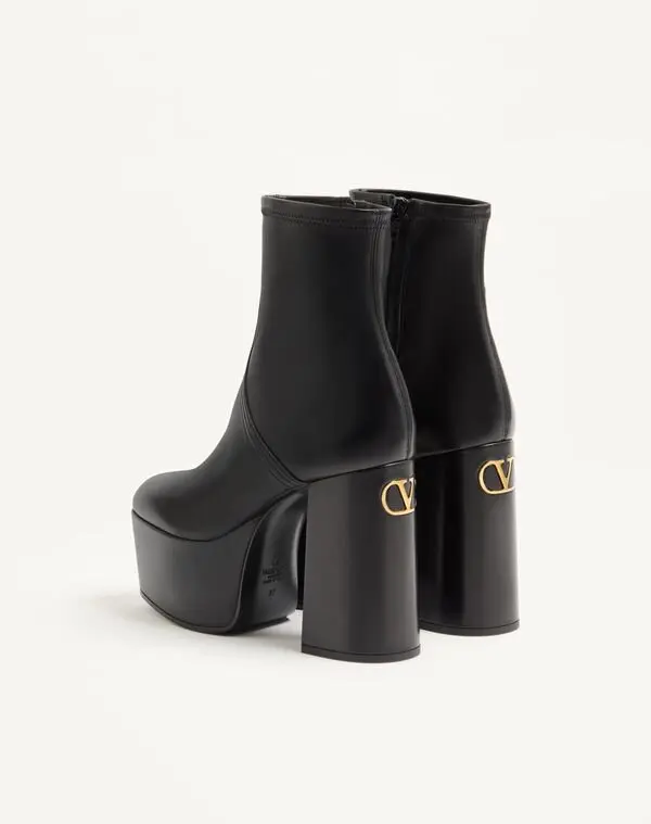 Valentino Garavani Fawcette Platform Ankle Boots In Stretch Nappa