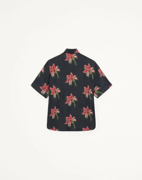 Valentino Garavani Papier Floral Linen Shirt