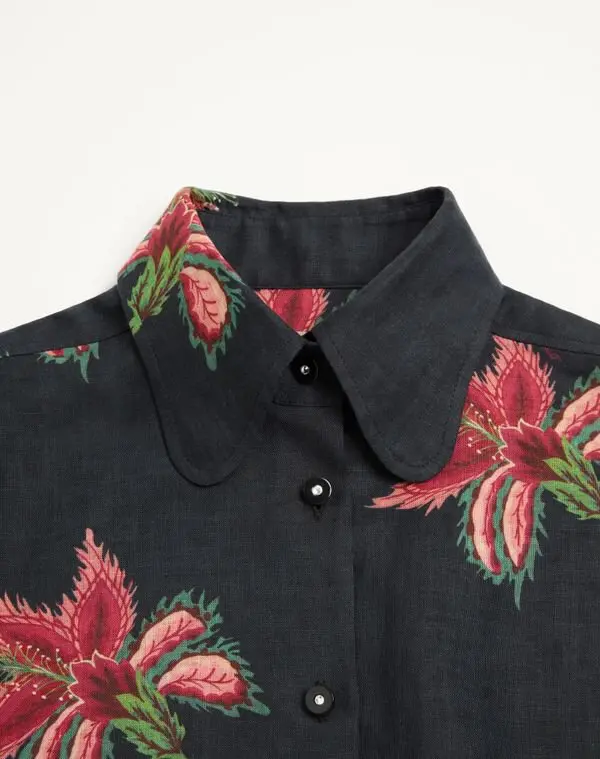Valentino Garavani Papier Floral Linen Shirt