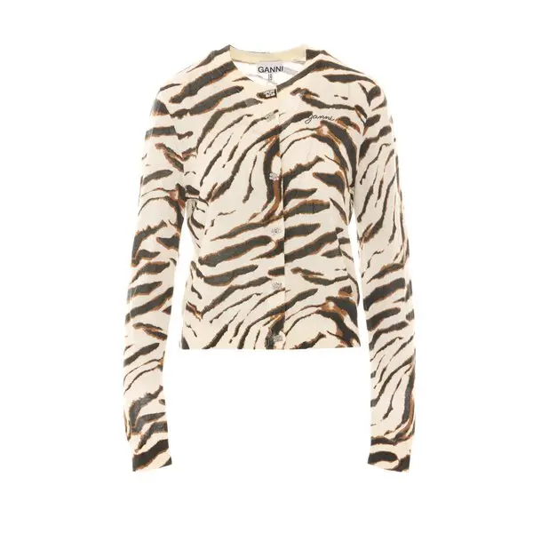 GANNI Printed Cardigan - Multicolor