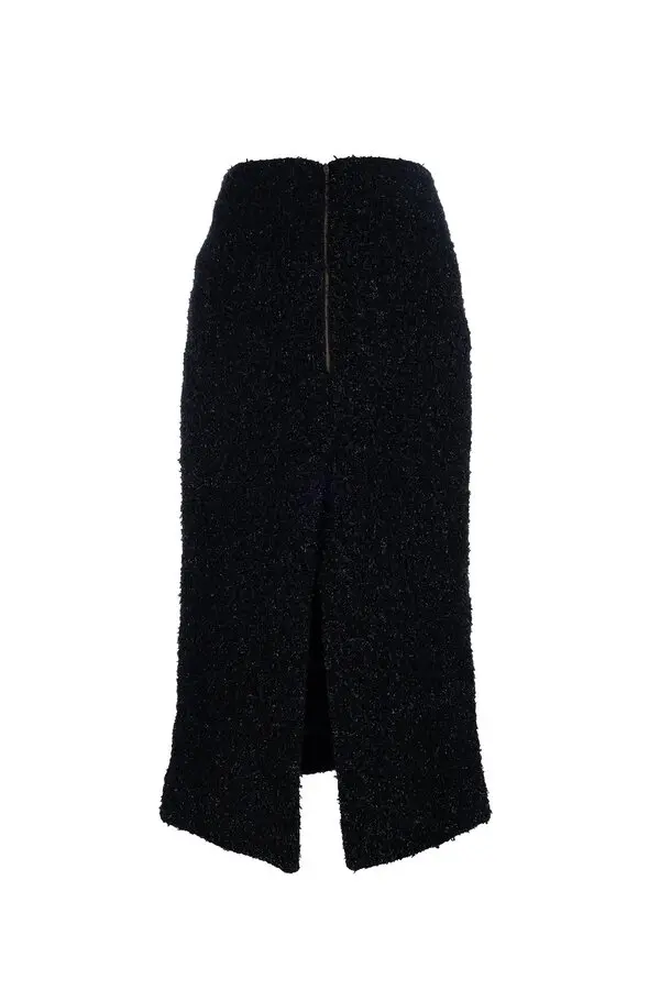 Balenciaga Textured Skirt With Zipper Detail