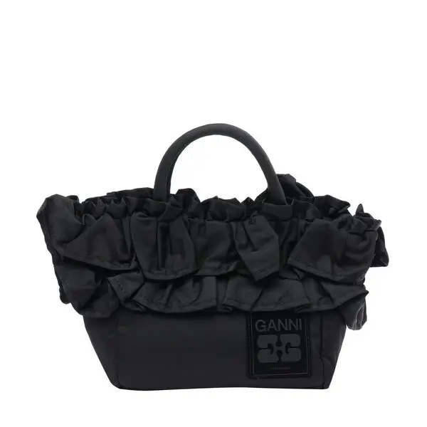 GANNI Ruffle Mini Shopping Bag