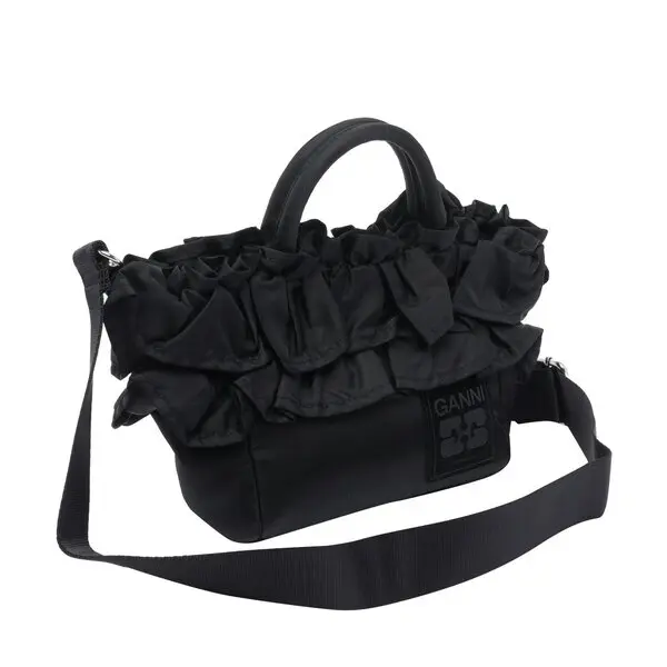 GANNI Ruffle Mini Shopping Bag