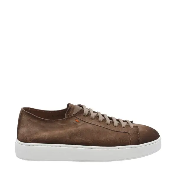 Santoni Suede Lace-up Sneakers