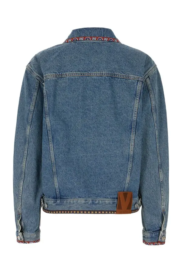 Valentino Garavani Denim Jacket With Embellishments - Multicolor