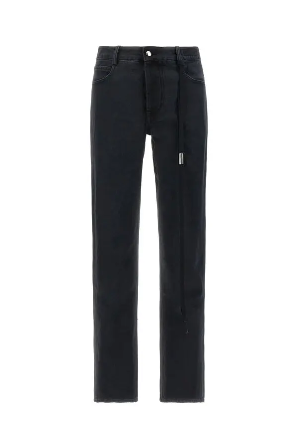 ANN DEMEULEMEESTER Straight Leg Jeans With Belt Detail