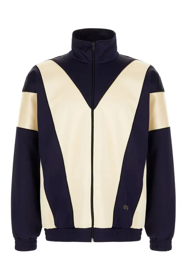 Valentino Garavani Zip-up Sweatshirt With Stand Collar