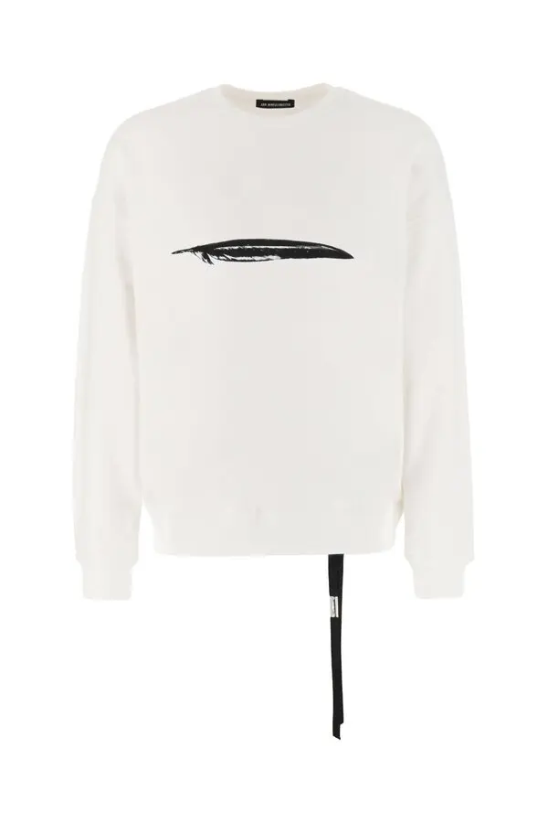 ANN DEMEULEMEESTER Long Sleeve Crewneck Sweatshirt With Graphic Detail