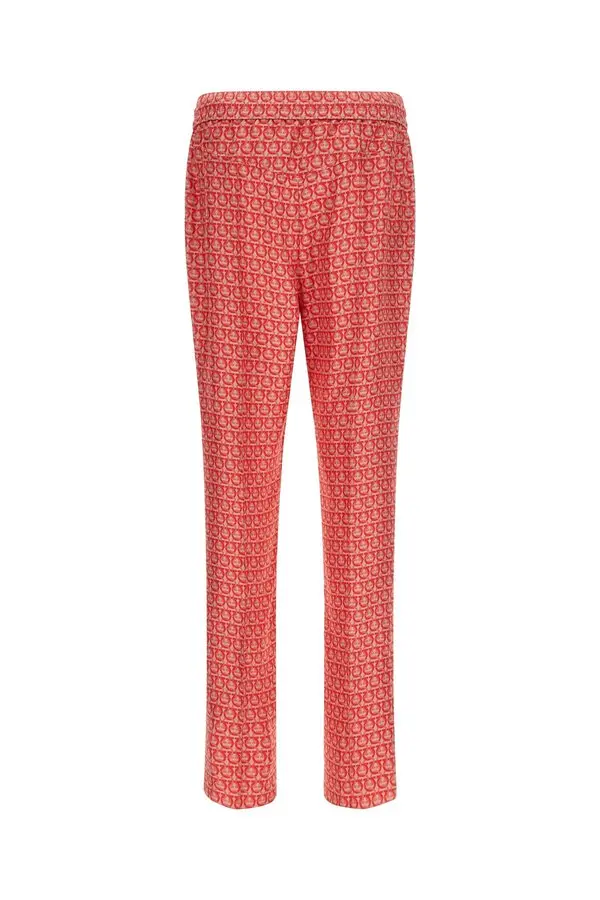 FERRAGAMO Gancini Monogram Trousers