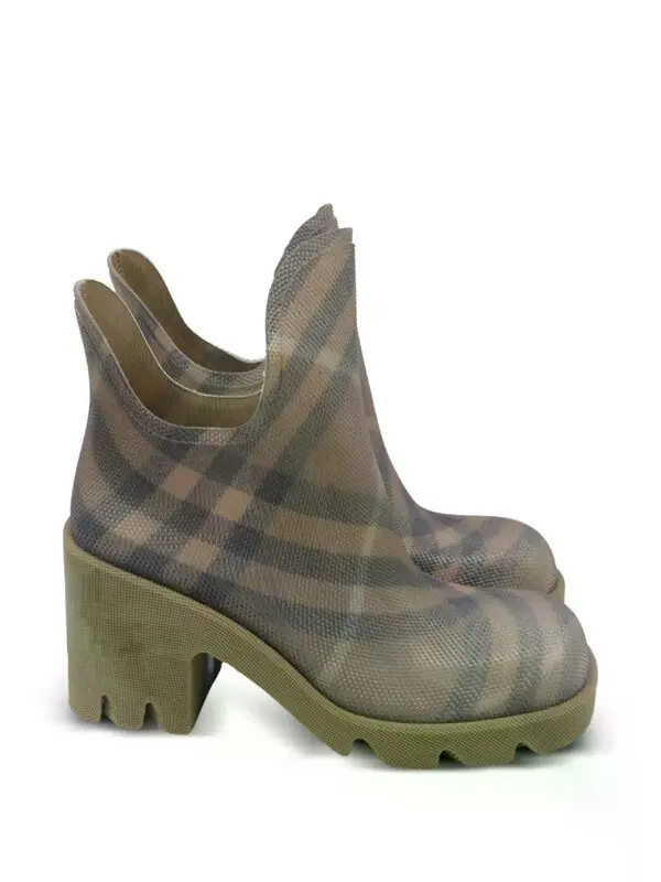 Burberry Check Print Boots - Neutrals