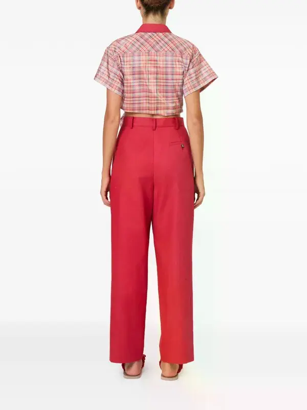 Rosie Assoulin Cotton Pleated Trousers