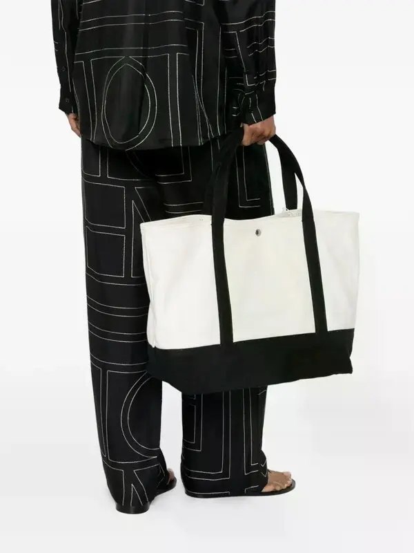 TOTEME Contrast Trim Canvas Tote Bag