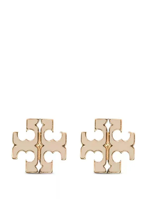 Tory Burch Small Enamel Icon Stud Earrings - Gold