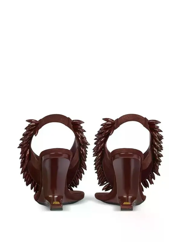 Balmain Embellished Suede Sandals