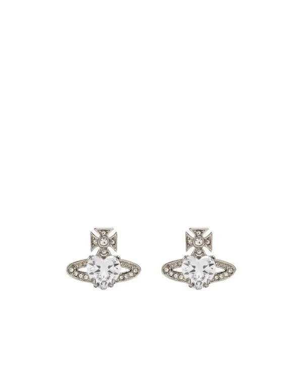 VIVIENNE WESTWOOD Crystal Orb Stud Earrings - White