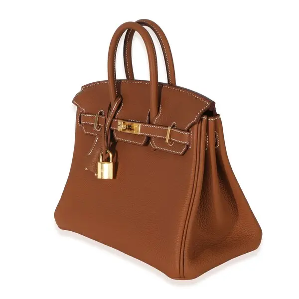 Hermès Gold Togo Birkin 25 Ghw - Brown