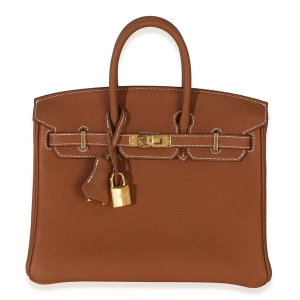 Hermès Gold Togo Birkin 25 Ghw - Brown