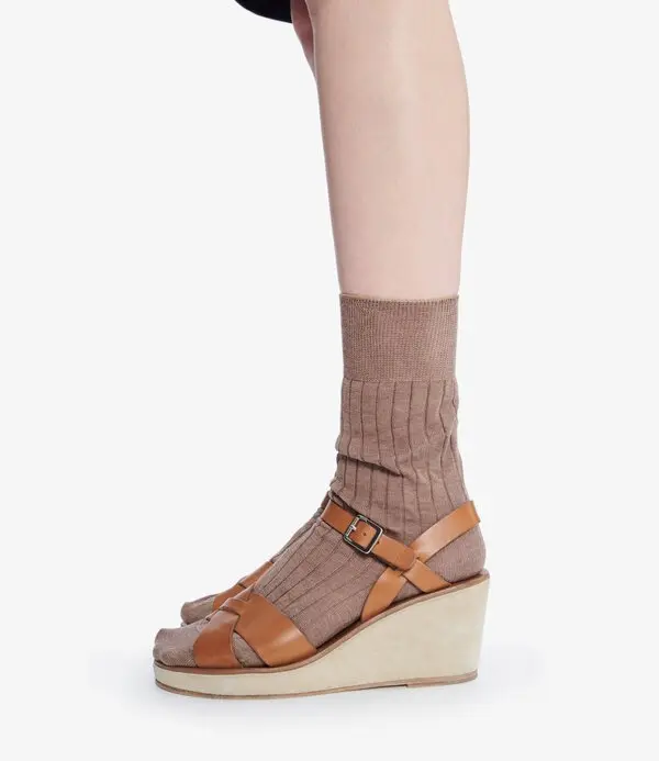 A.p.c. Judith Wedge Sandals - Brown