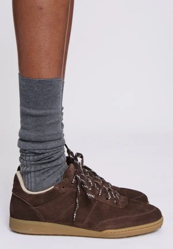 A.p.c. Moe Paneled Lace-up Sneakers