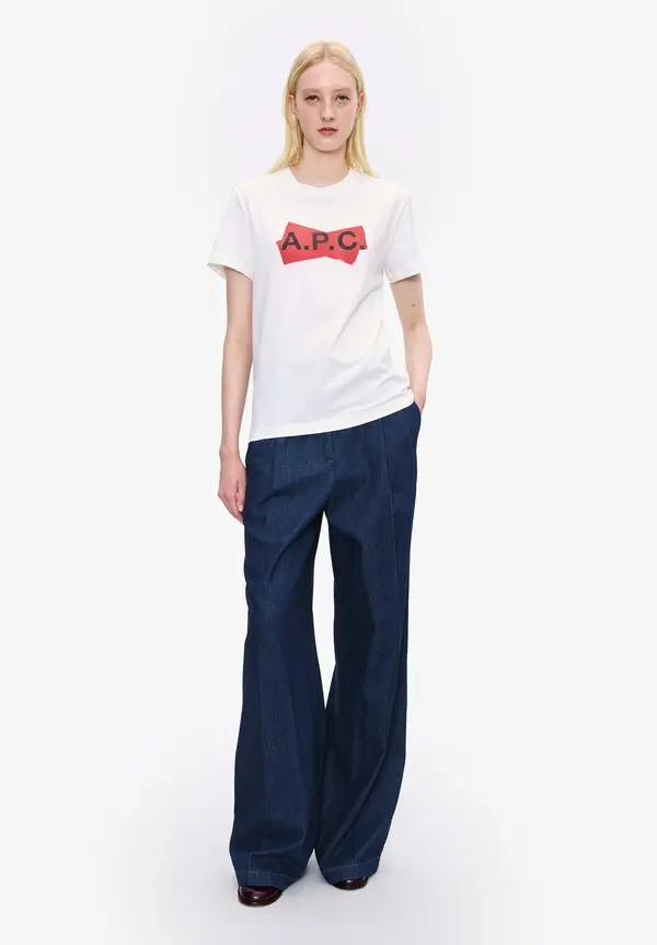A.p.c. Ginny Indigo Wide Leg Trousers
