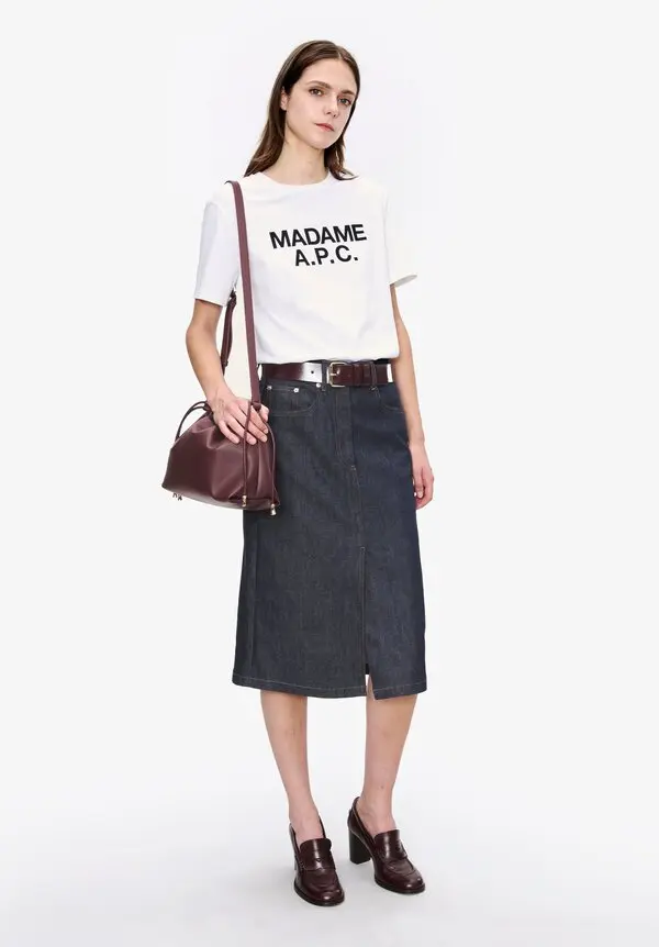 A.p.c. Lizzie Denim Midi Skirt - Indigo